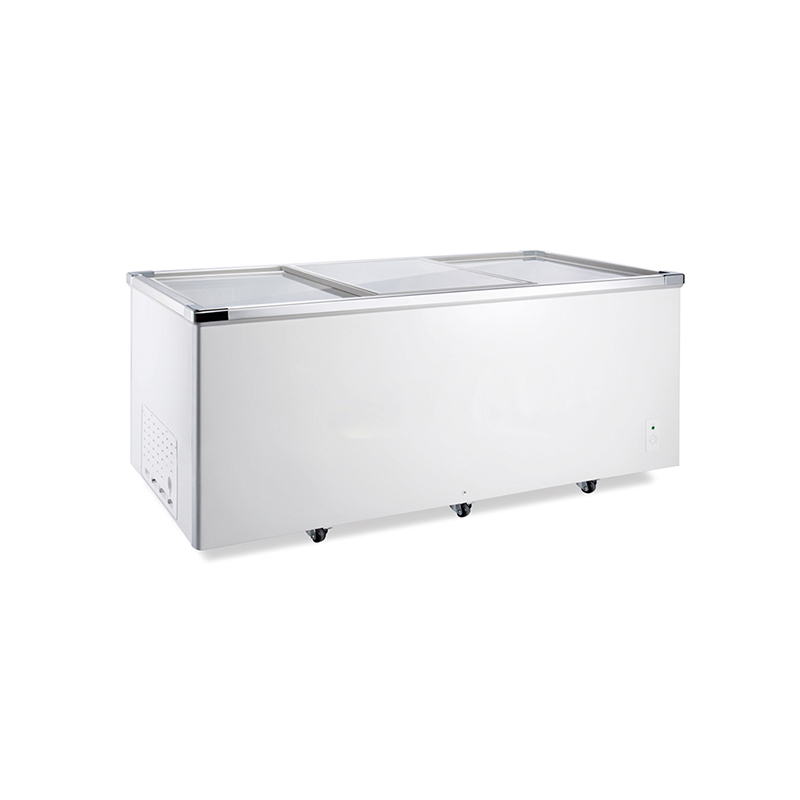 960L Suppermarket Freezer/Flat Glass Top Island Freezer