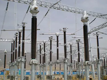 330kV rod-shaped (two-section) pillar porcelain insulators in operation at Baiyin Station in ...