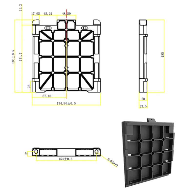 Lithium battery module aluminum end plate