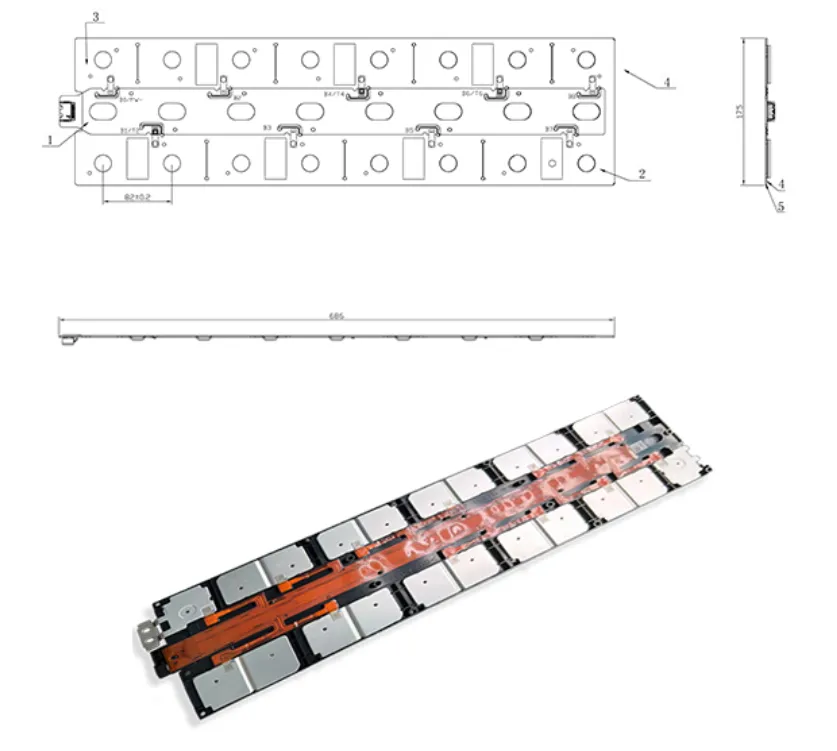 Lithium battery module CCS integrated busbar