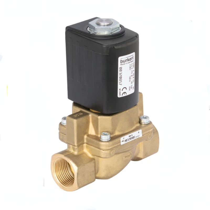 Servo-assisted 2/2-way piston valve