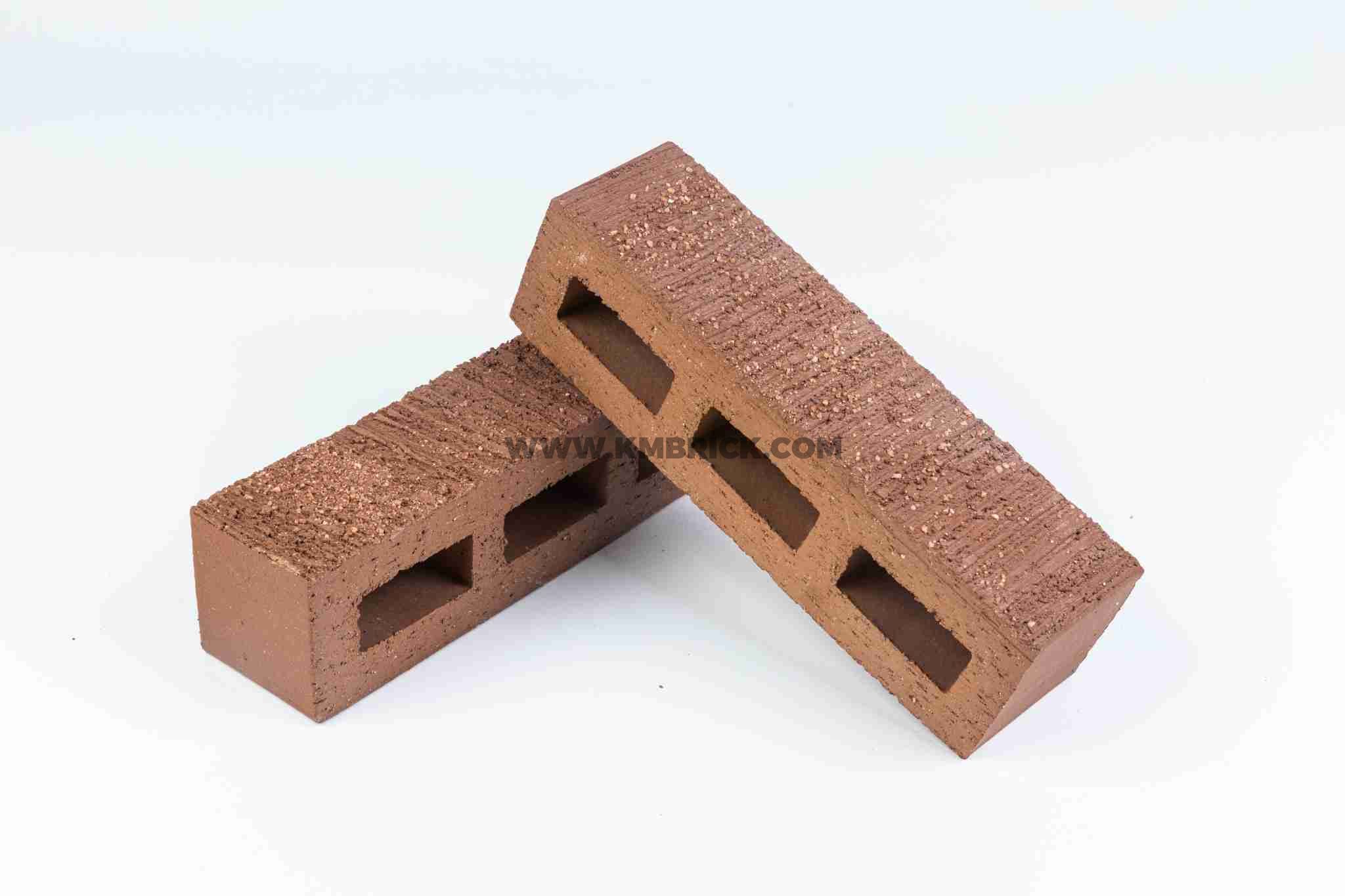 Sand line texture face brick with 3holes for construction
