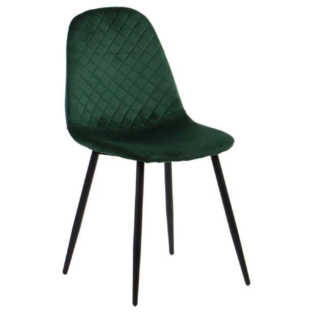 Dark Green Velvet Cafe Chair
