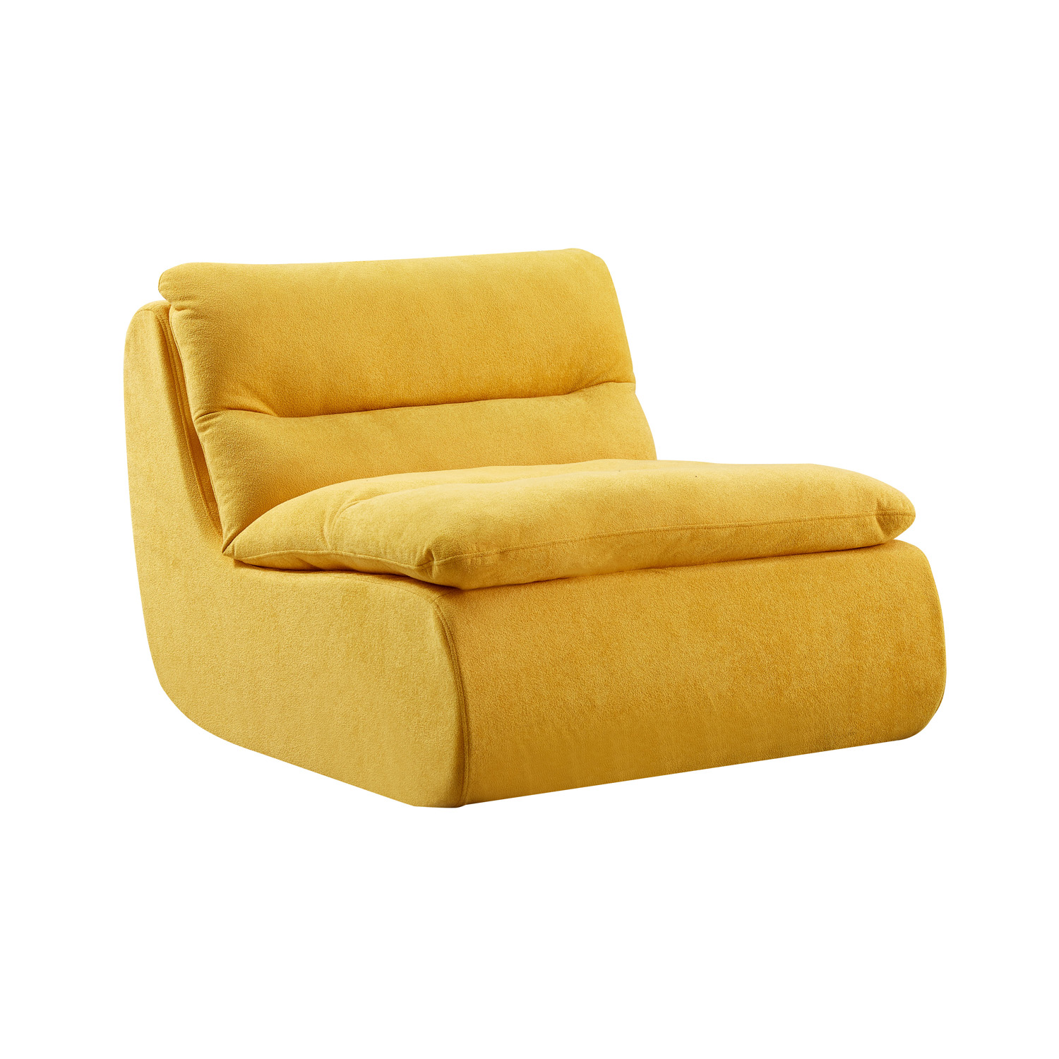 Yellow Fabirc Compression Sofa