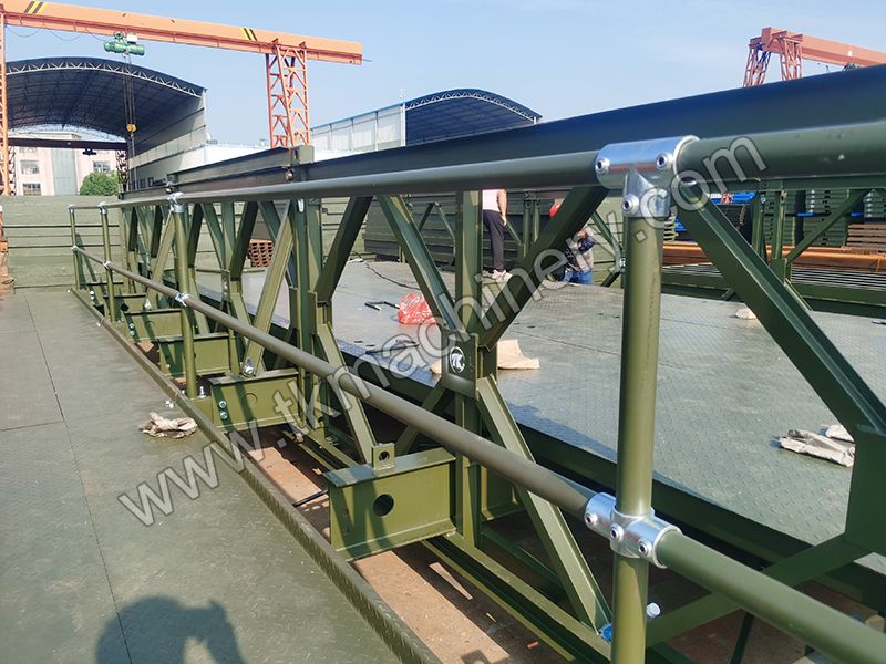 Bailey Bridge with walkway, Compact 100, Modular Steel bridge