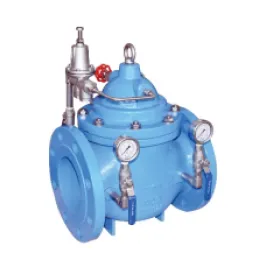 Adjustable pressure reducing and stabilizing valve