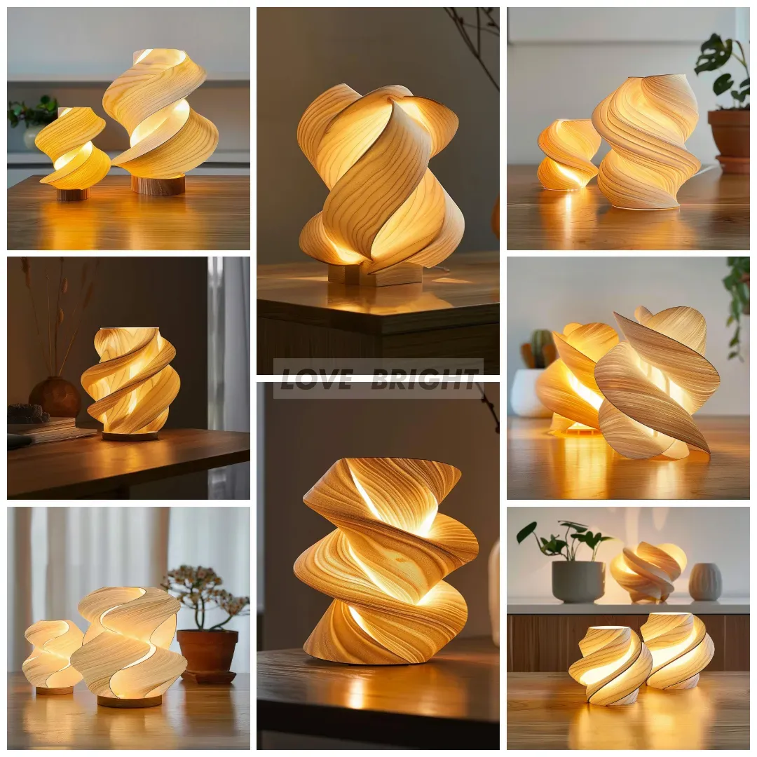 3d printed table lamps, modern pla lighting, decorative lamps