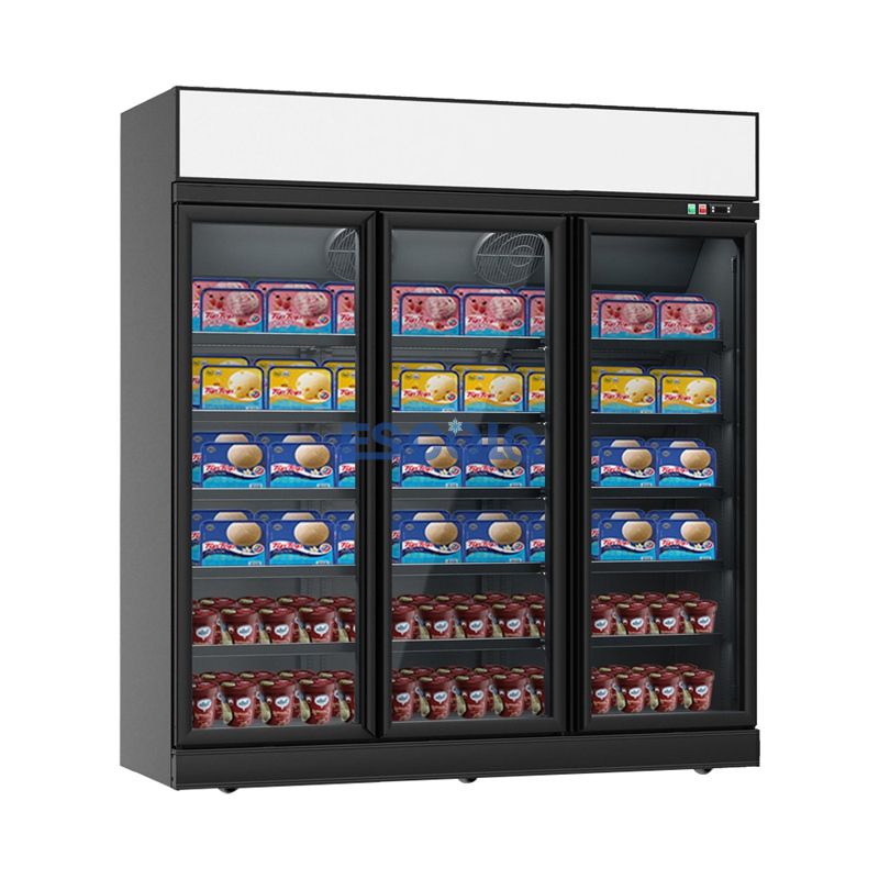 Supermarket 3-Doors Ice Vertical Display Freezer