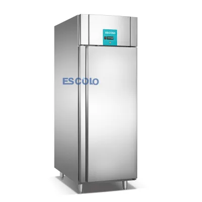 Stainless steel single door refrigerator and freezer