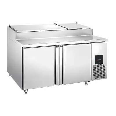 pizza making table pizza prep chiller with tray