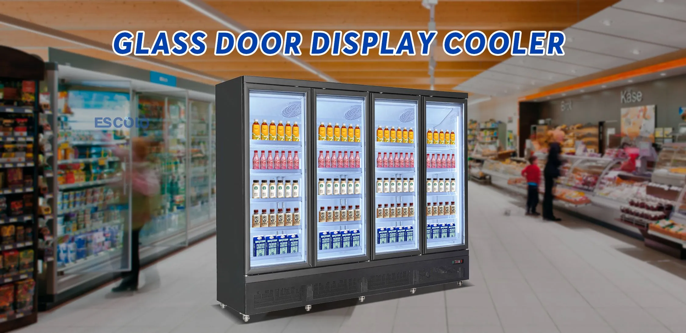 4 Door Commercial Cooler Beverage Display Cooler