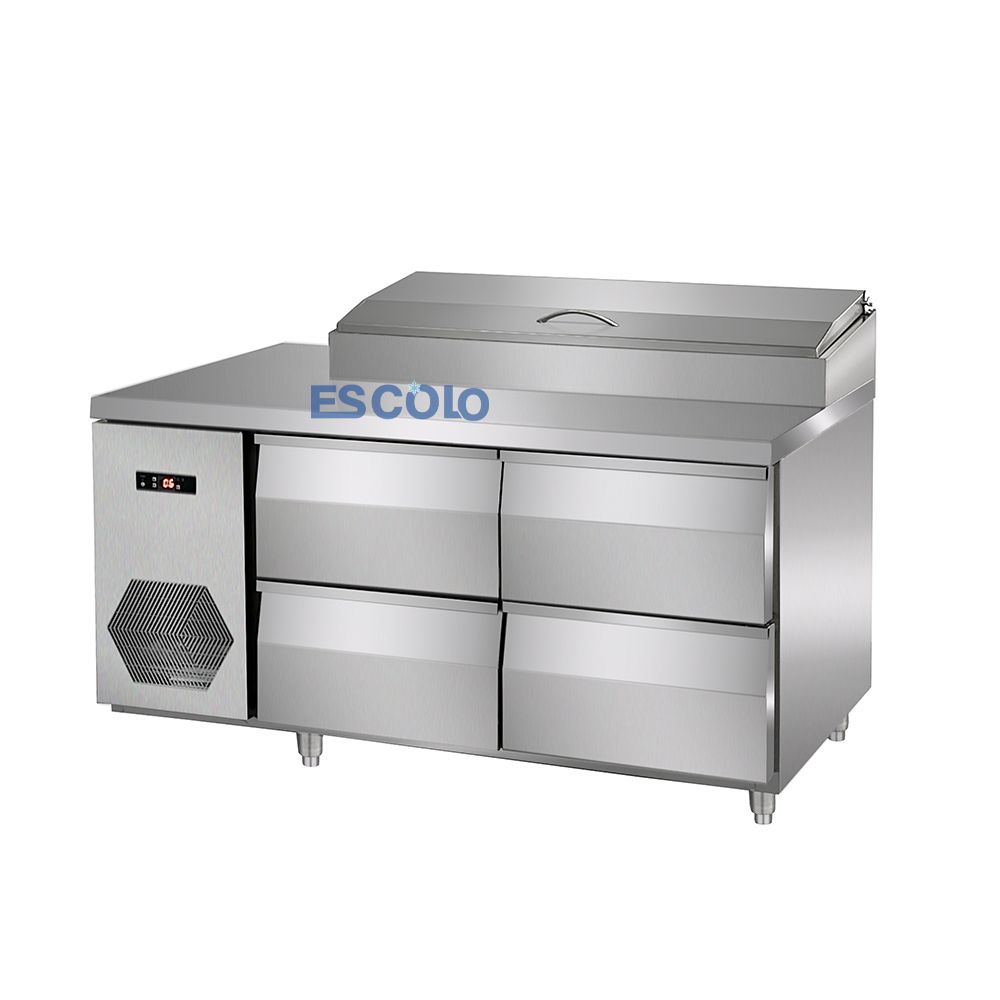 2 door salad counter chiller commercl salad display case