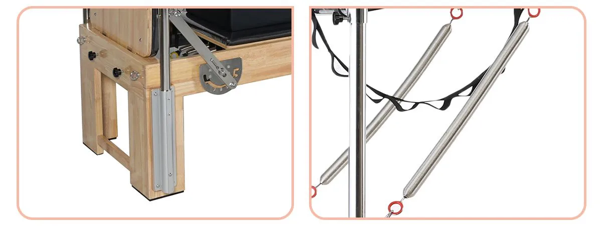 Wood Pilates Reformer with Full Trapeze