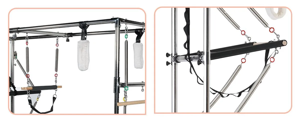 Wood Pilates Reformer with Full Trapeze