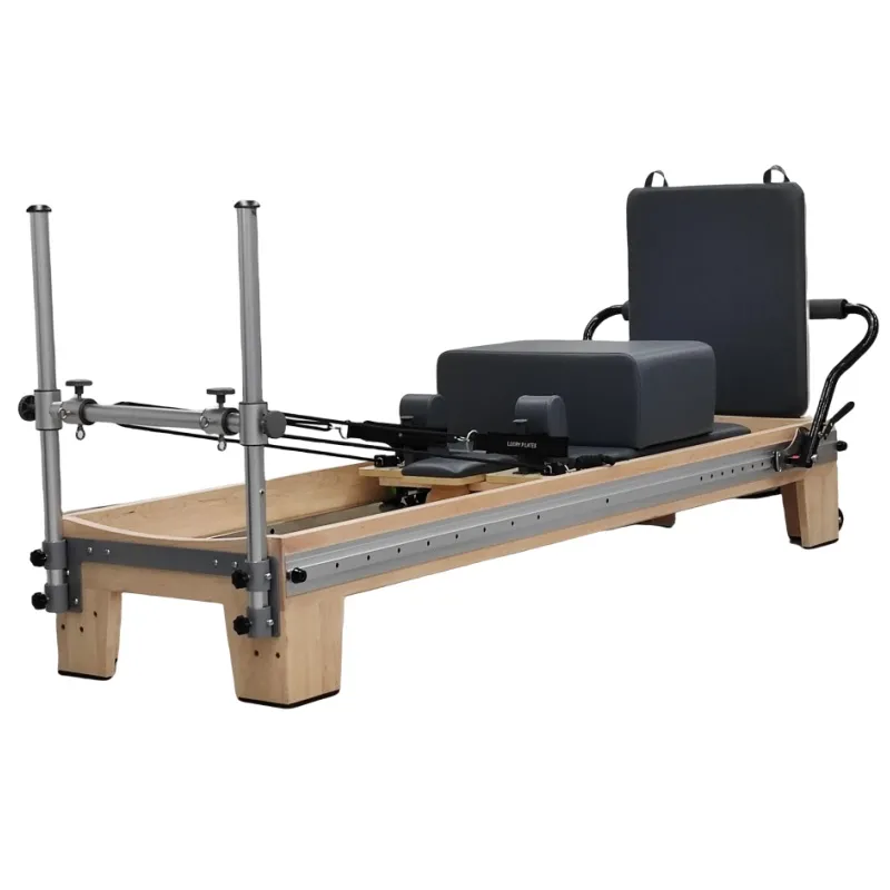 Premium Full Track Wood Pilates Reformer for Ultimate Home Workouts