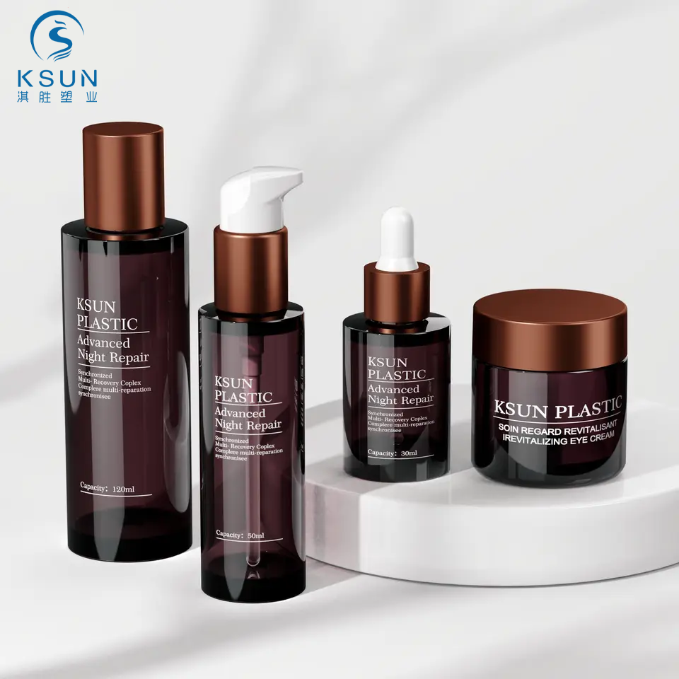 Biodegradable Plastic PETG Skin Care Bottle Set,Skin Care Bottle Set