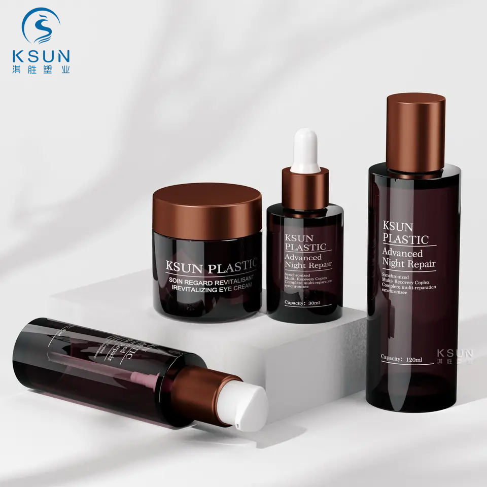 Biodegradable Plastic PETG Skin Care Bottle Set,Skin Care Bottle Set