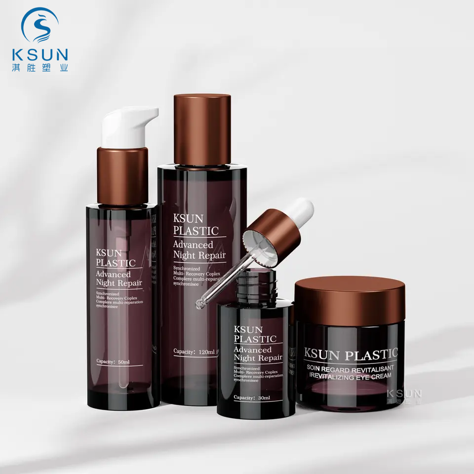 Biodegradable Plastic PETG Skin Care Bottle Set,Skin Care Bottle Set