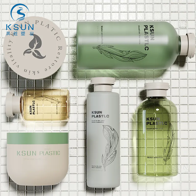 Empty Shampoo Squeeze Bottle with Flip Cap,Green Shampoo Bottle