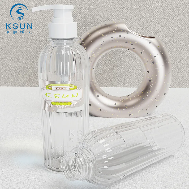 Clear Shampoo Bottle,Luxury 400ml Plastic Clear Shampoo Bottle