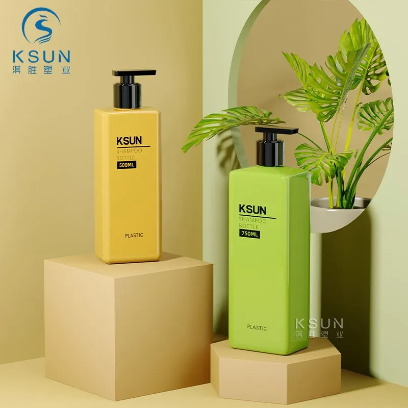 500ml 750ml Square Shampoo And Conditioner Bottles,Shampoo Bottles