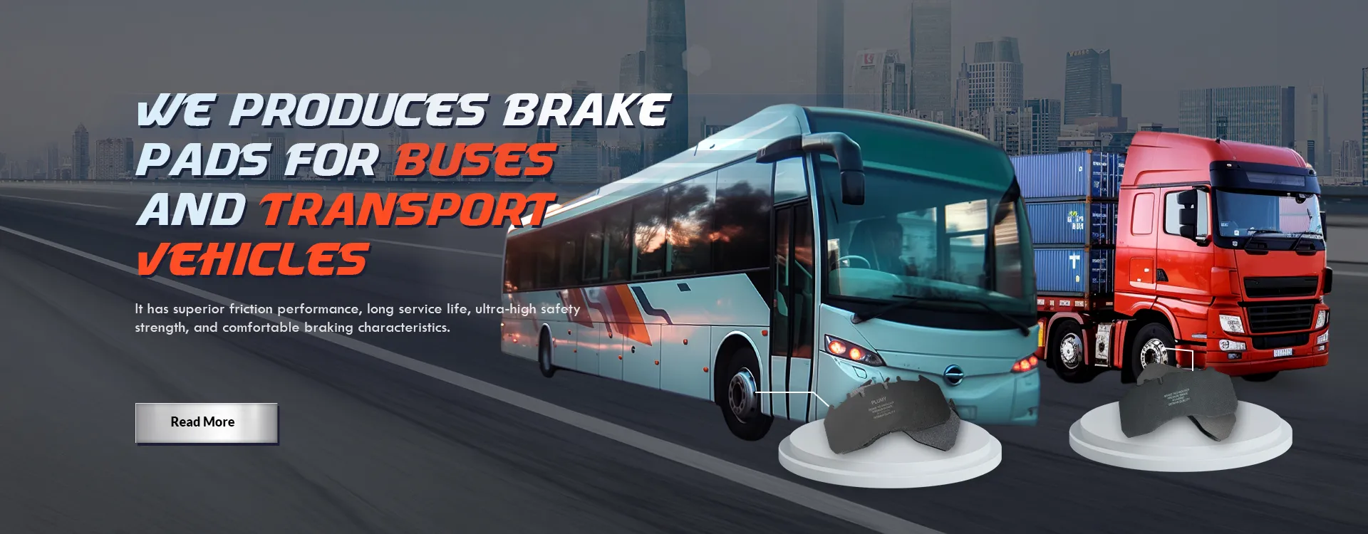 Brake Pads for Automobiles, Engineering Machinery, and Buses