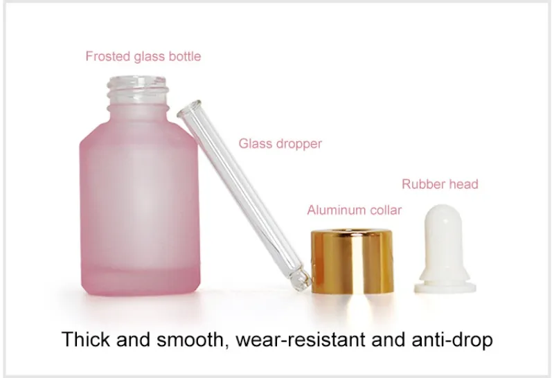 Custom Pink Glass Bottle Set