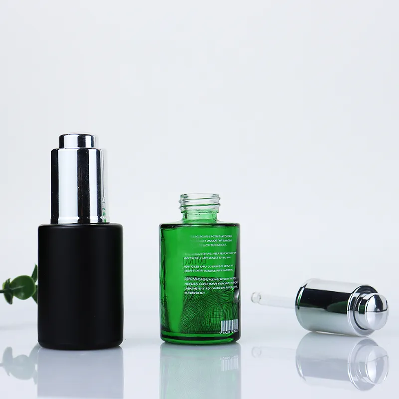 Push Button Glass Dropper Bottle