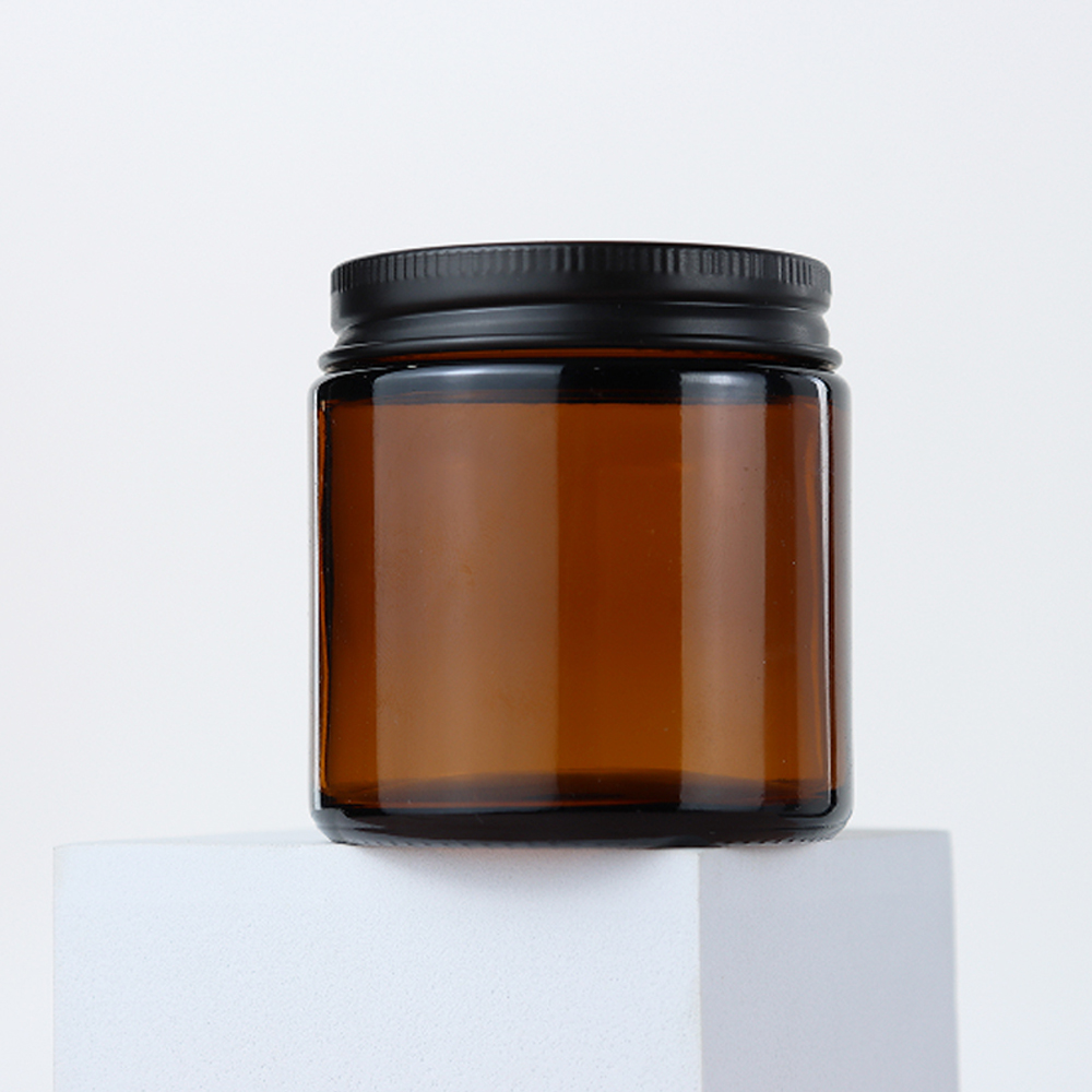 amber glass jar