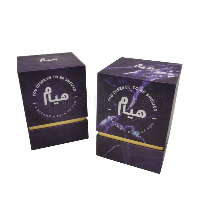 Customized Rigid Paper Perfume Packaging Box With Flocked Foam Insert