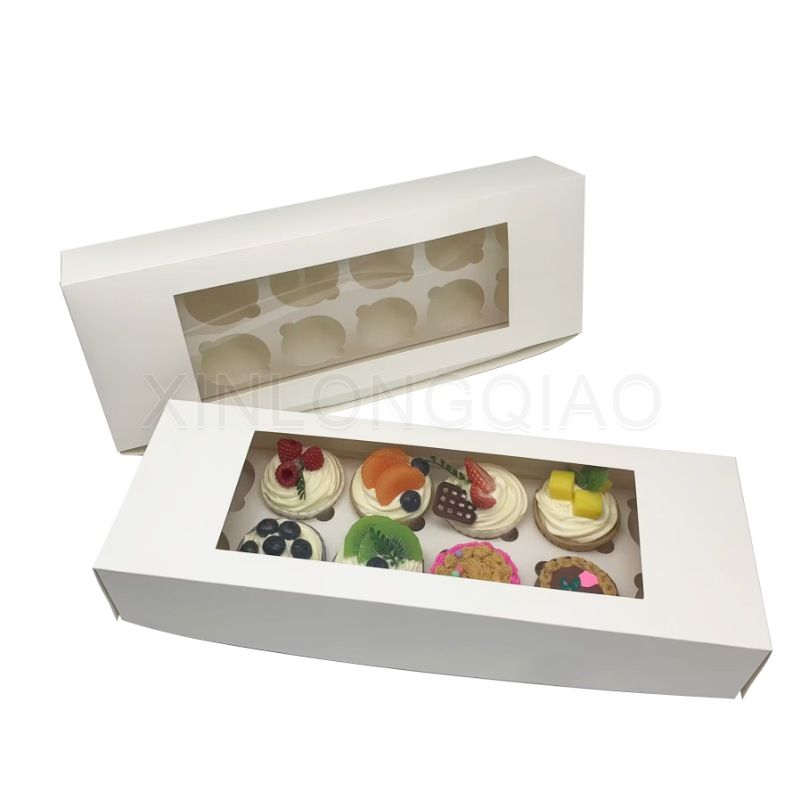 New PVC Transparent Window Paper Cup Cake Box