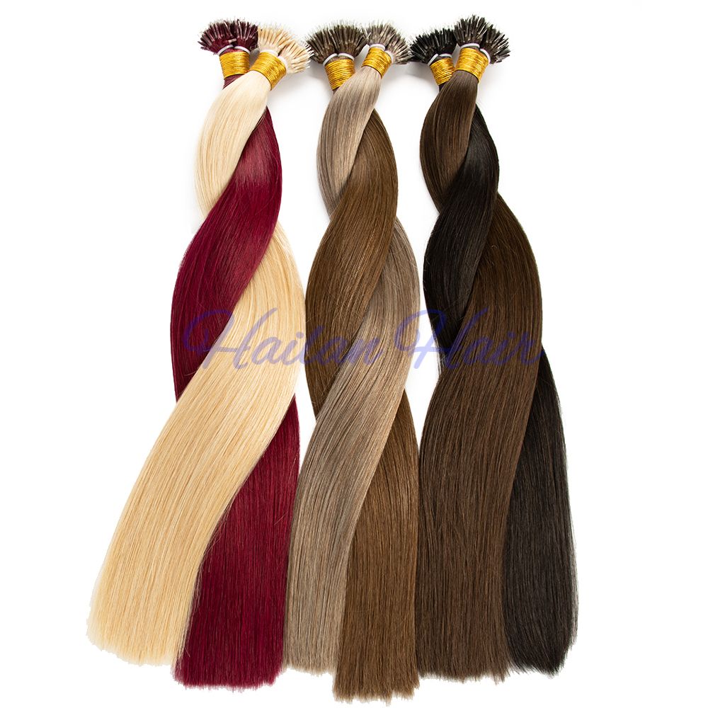 Nano ring hair extensions,double drawn nano hair extensions