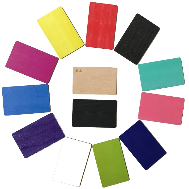 Mifare 1K Sustainable Wooden RFID Key Cards For Hotel