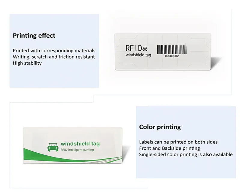 RFID UHF Windshield Tag Sticker | Vehicle Identification | China RFID ...