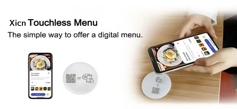 NFC Menu Tag | Restaurant Round Smart Color Printing | China RFID Factory