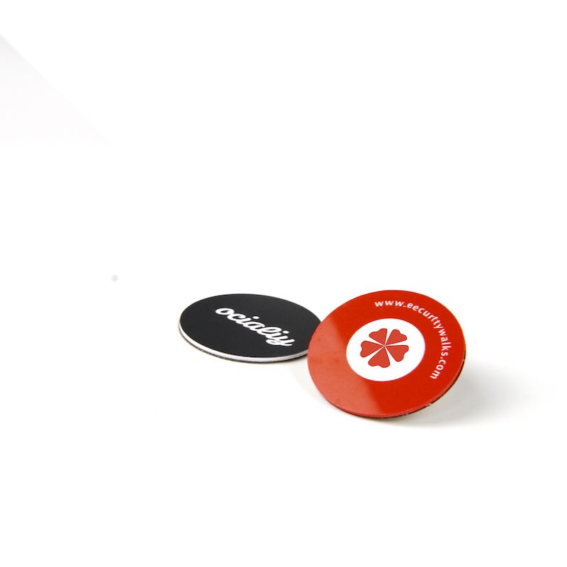 NFC Coin Card With Adhesive Sticker | NFC Card Factory