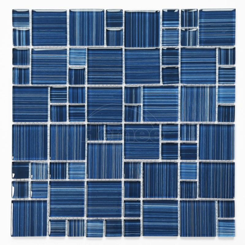 modern blue hand-painted tiles