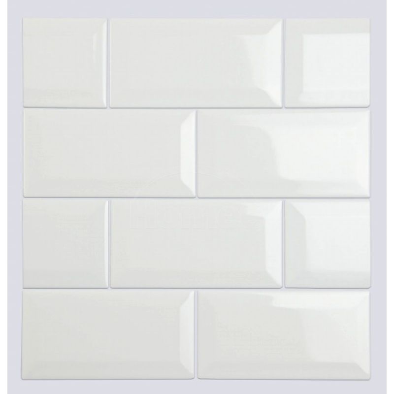 Beveled Tile White Gloss