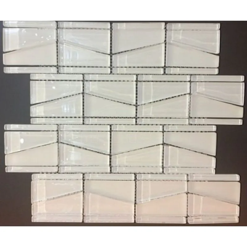 Fishbone Glass mosaic Tile for Wall Decor