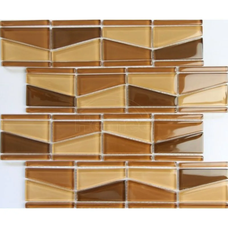 Fishbone Glass mosaic Tile for Wall Decor