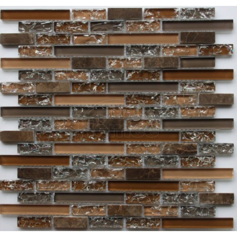 3 Brown Mosaic Glass Tile