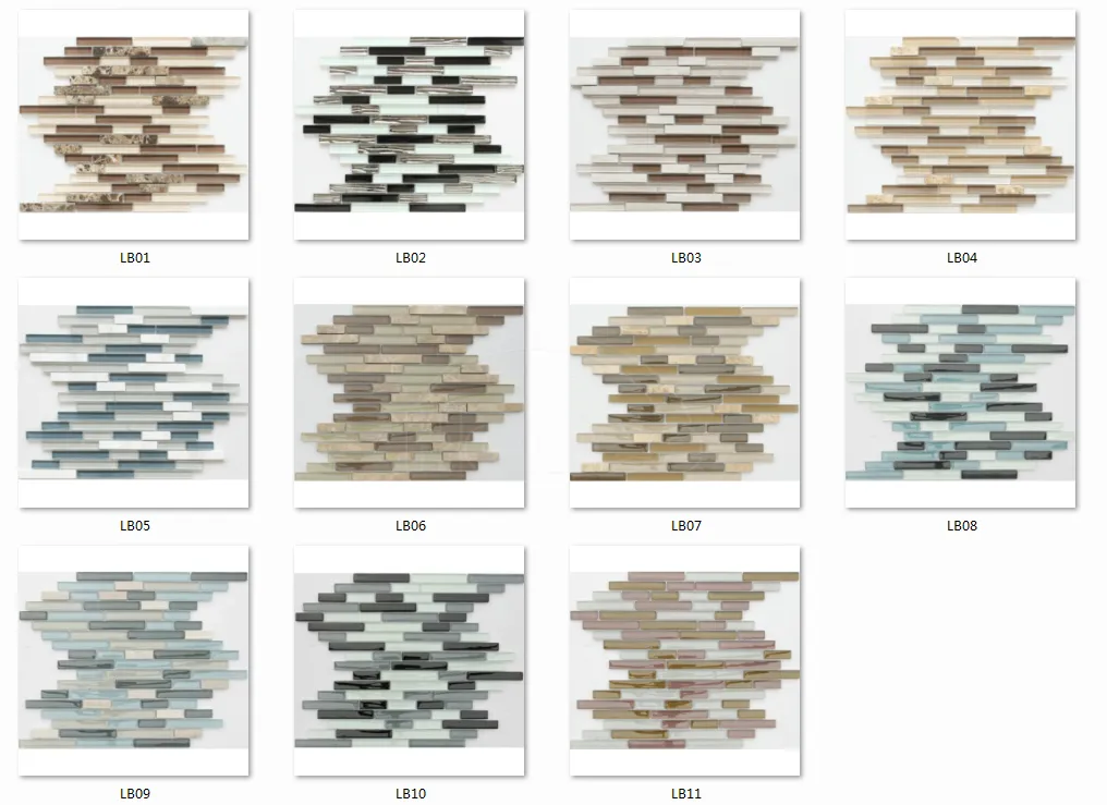 linear brick,linear glass mosaic tile,backsplash tile