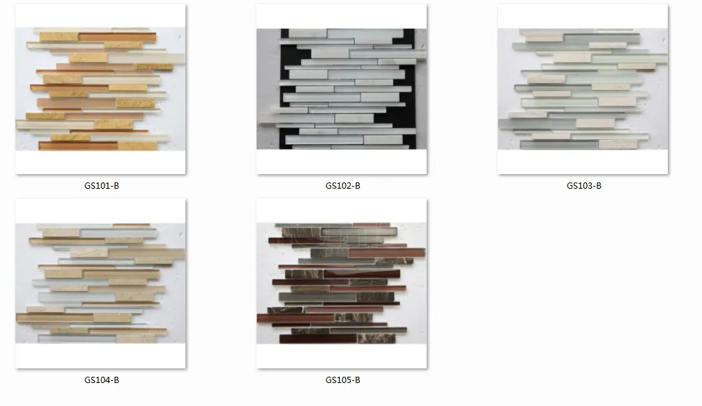 Random Linear Mosaic Glass Tile