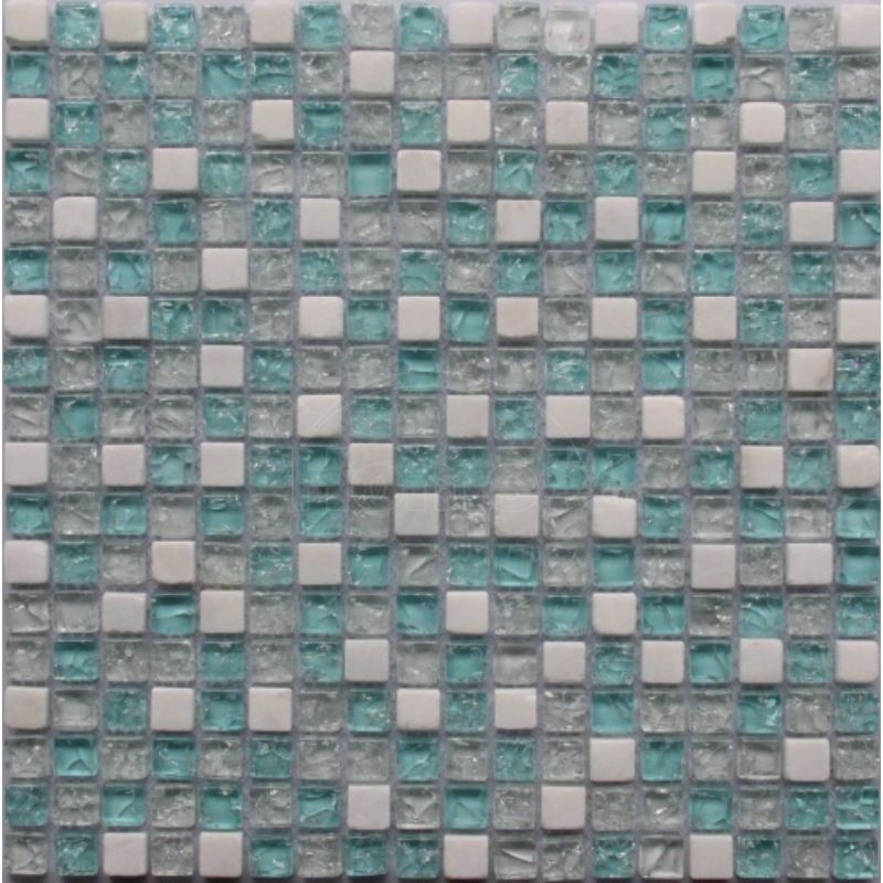 Mini Colorful Glass and Stone Blend Tile