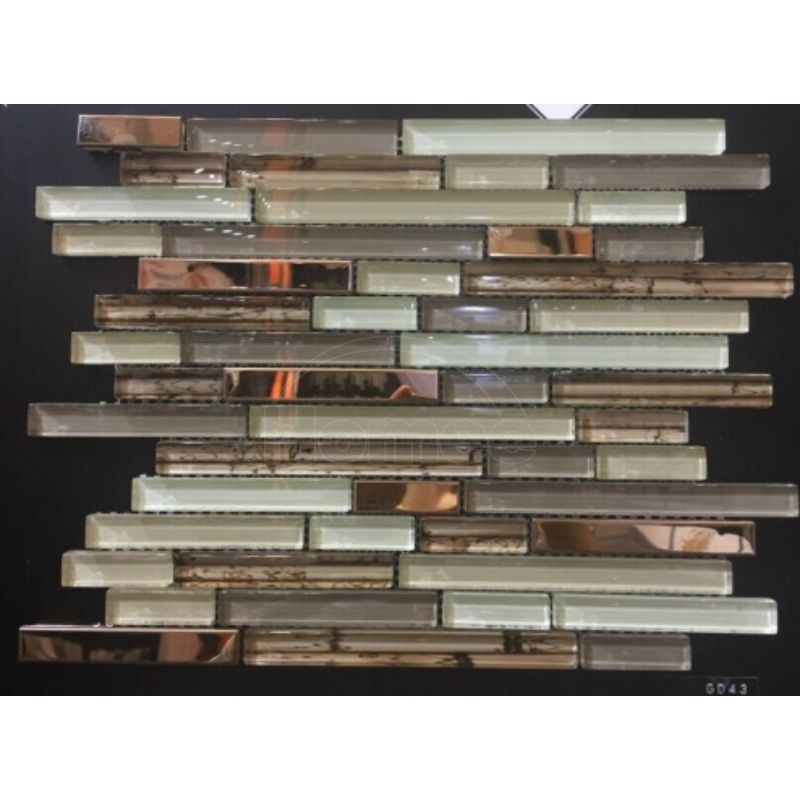 12x12 Matchstick Glass Mosaic Tile Backsplash