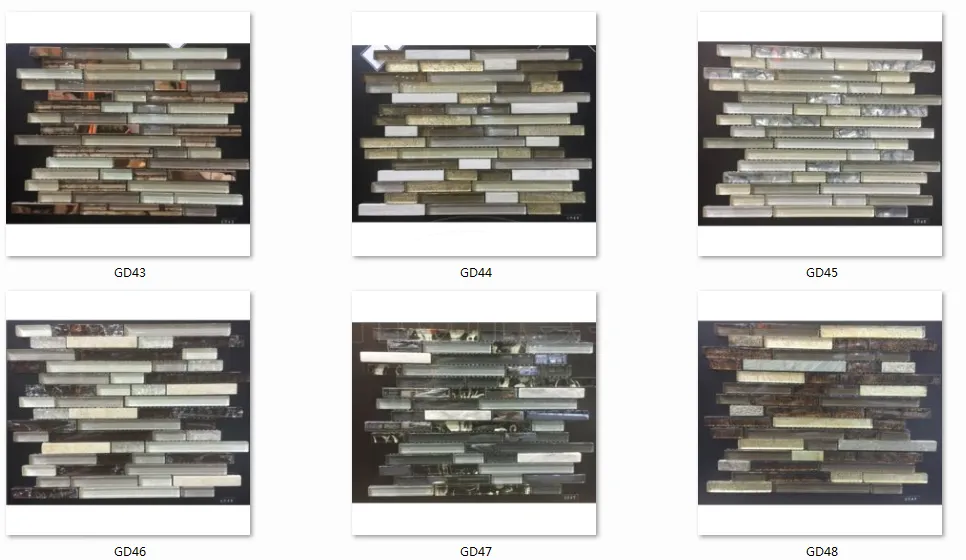 12x12 Matchstick Glass Mosaic Tile Backsplash