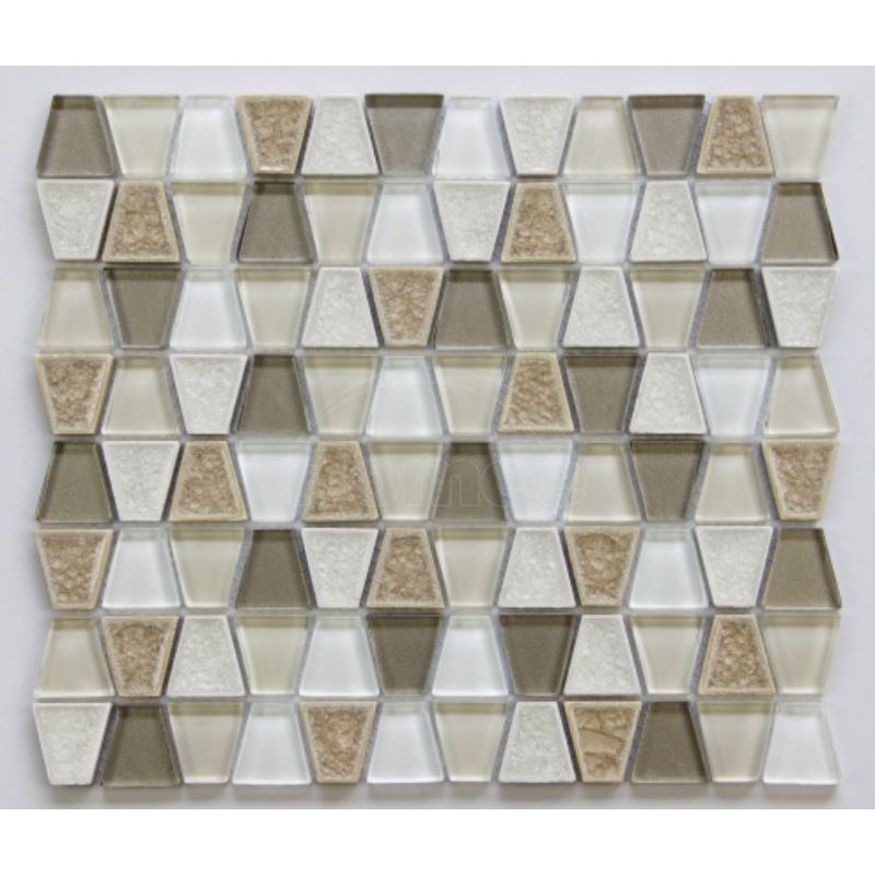 beige tile,trapezoidal tile,glass mosaic tile