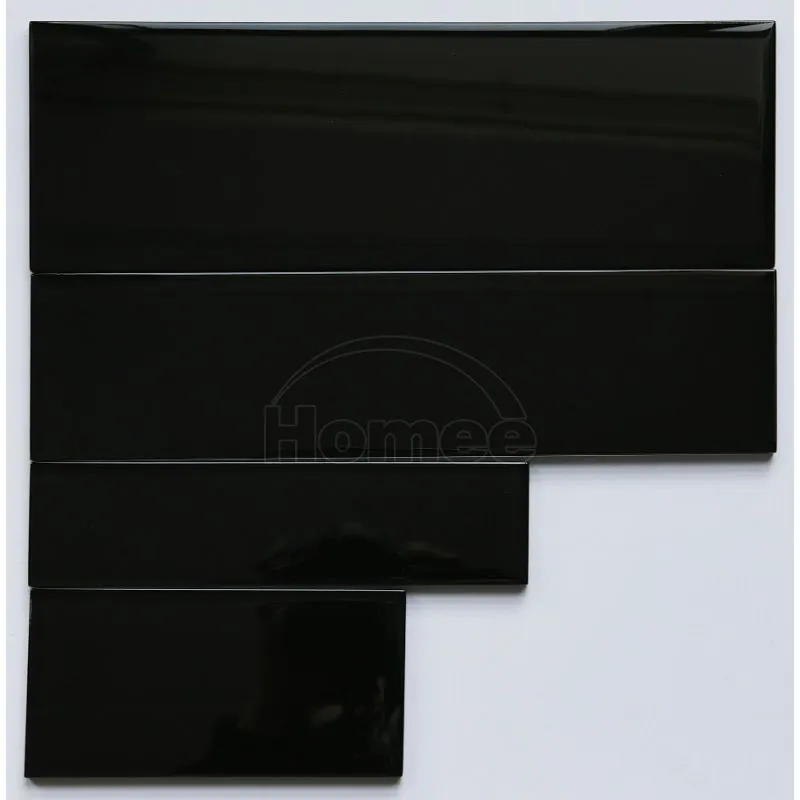 glossy black tile,modern floor tile