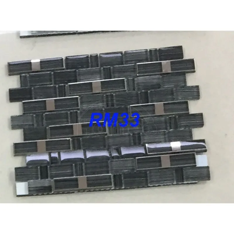 Handicraft Collection Handpainted Linear Glass Tile