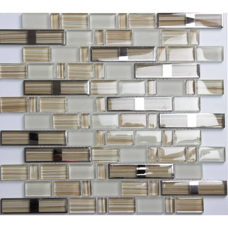Handicraft Collection Handpainted Linear Glass Tile